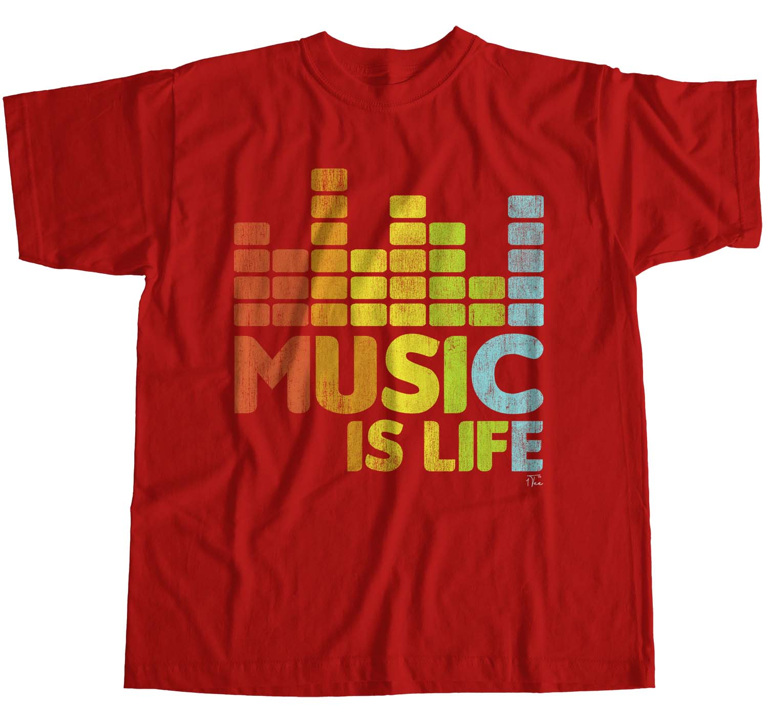 1Tee Womens Loose Fit Music Is Life Rainbow T Shirt EBay
