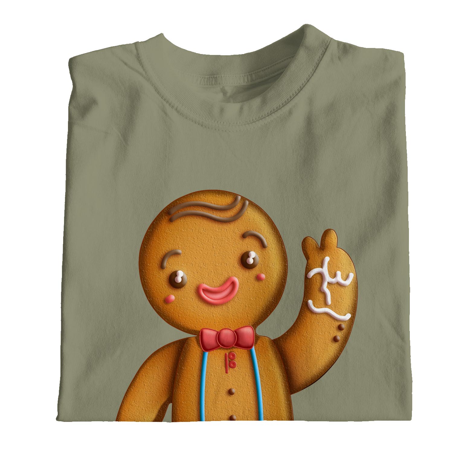 1Tee Womens Happy Gingerbread Man. Waving Christmas T-Shirt | eBay
