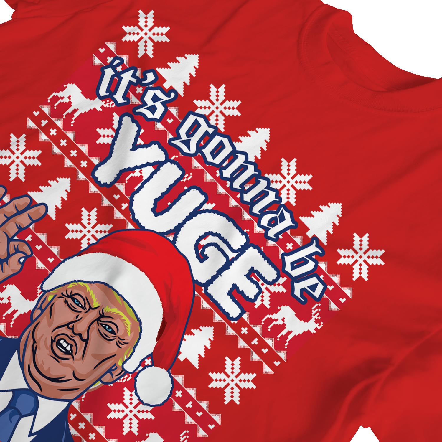 1Tee Womens It's Gonna be Yuge - Donald Trump Santa Hat T-Shirt | eBay